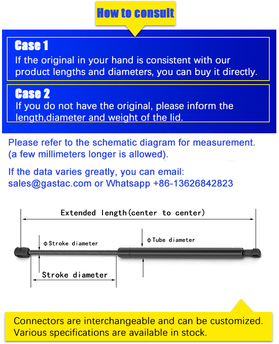 stabilus lift o mat 125719 0050n, Lift Support strut Gas Shocks ...